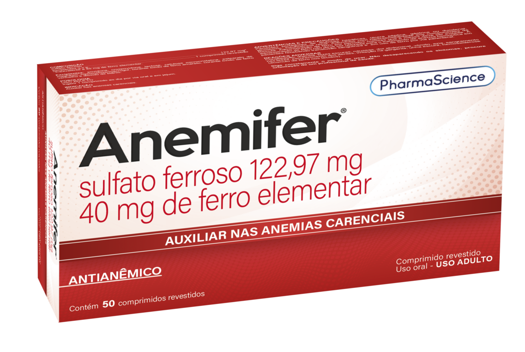 Suplemento de Ferro - Anemifer - PharmaScience Indústria Farmacêutica