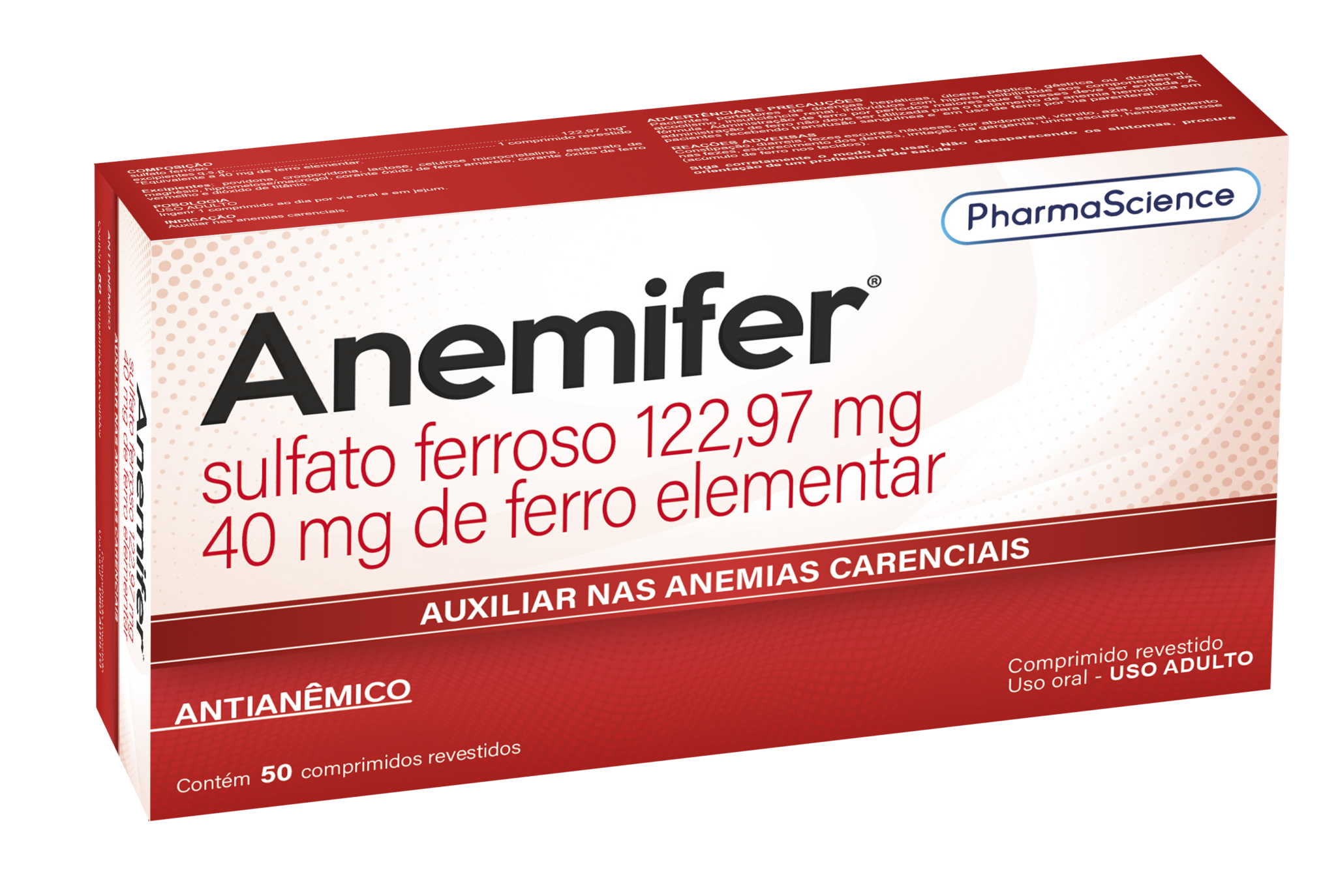 Suplemento de Ferro - Anemifer - PharmaScience Indústria Farmacêutica